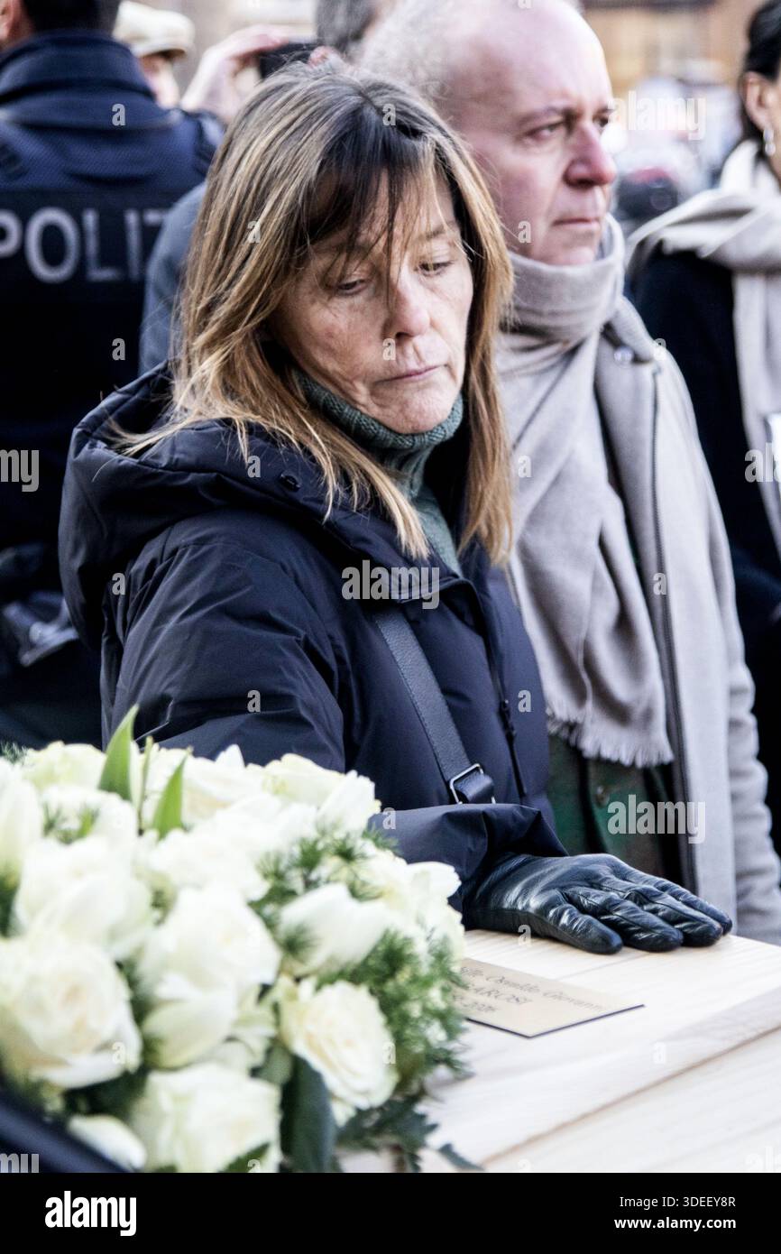 Milan, Italy. 07th Jan, 2026. Milan, Basilica of Sant'Ambrogio. Funeral ...