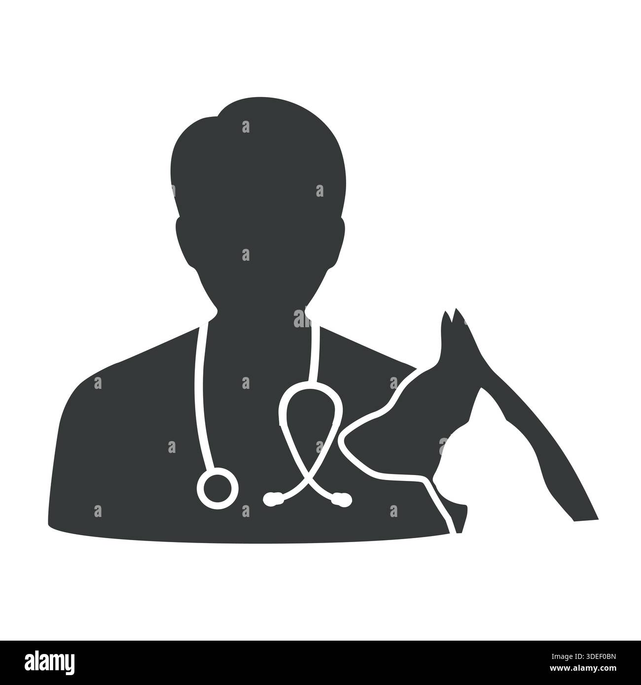 veterinary medicine emblem bone with medical cross in a circle Stock ...