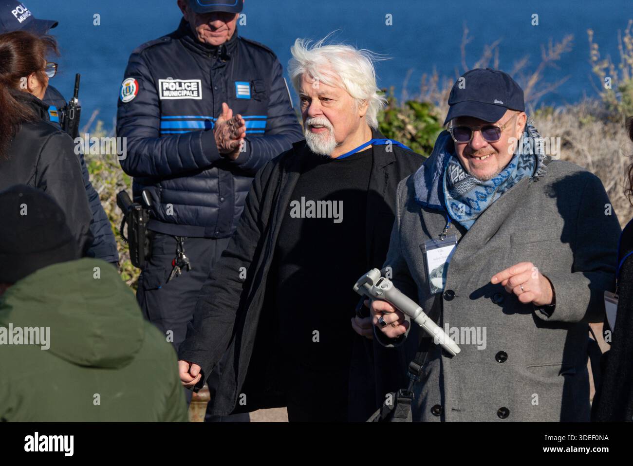 Paul Watson during public tribute to Brigitte Bardot at the Pré des ...