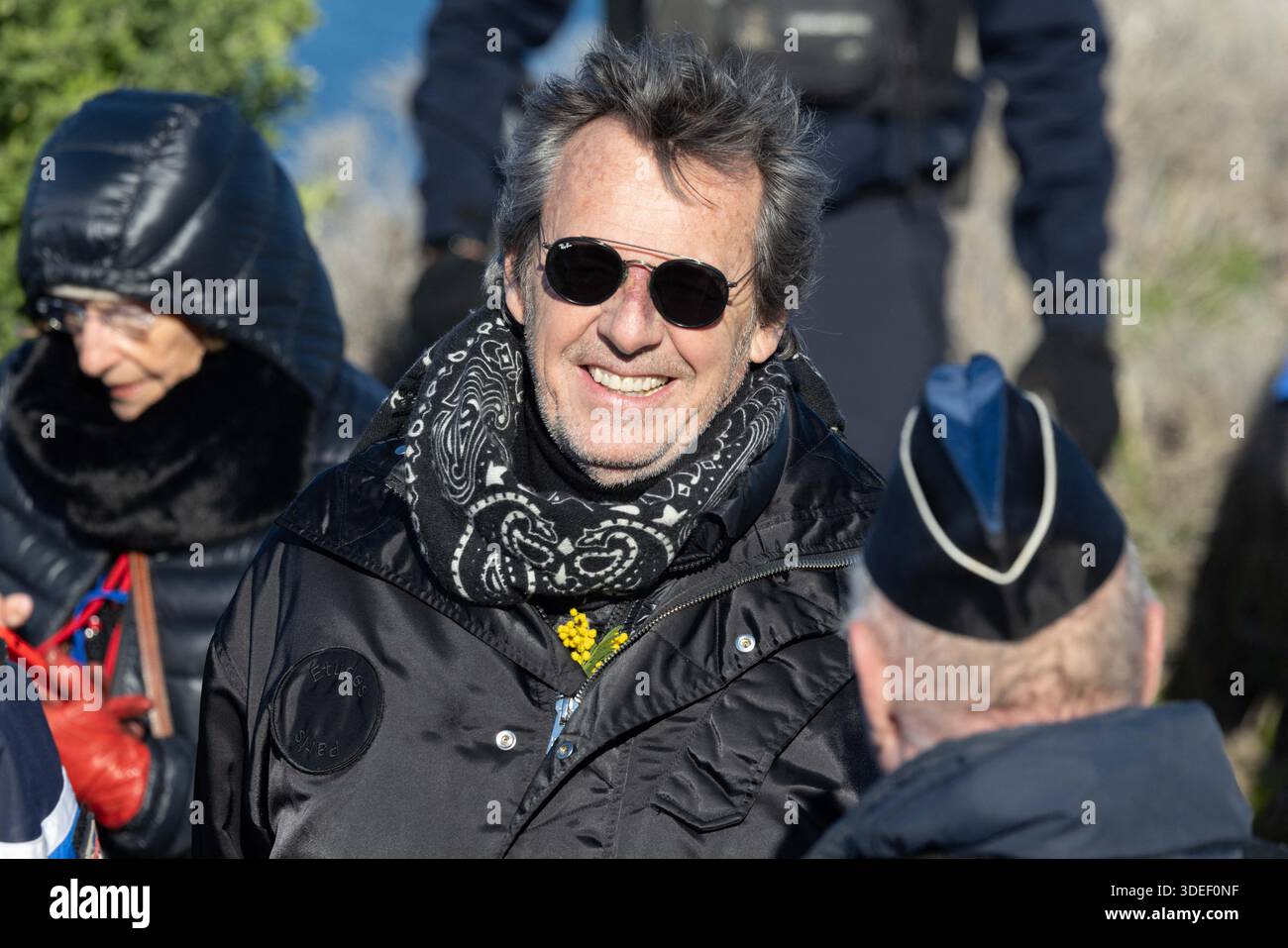 Jean-Luc Reichmann during public tribute to Brigitte Bardot at the Pré ...