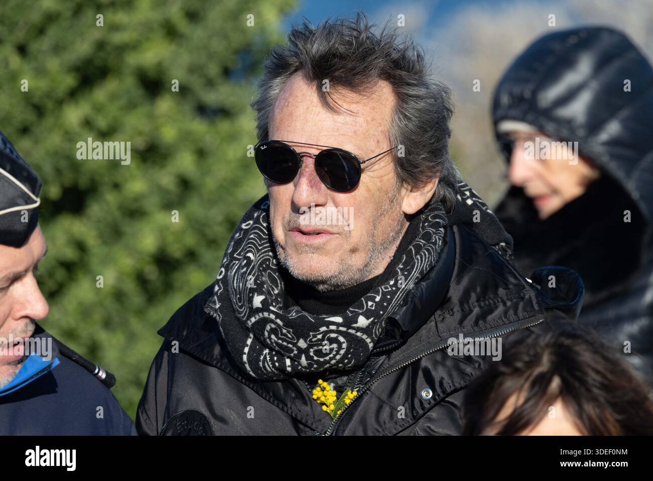 Jean-Luc Reichmann during public tribute to Brigitte Bardot at the Pré ...