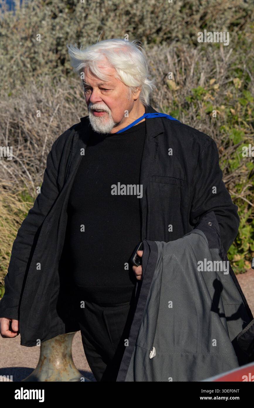 Paul Watson during public tribute to Brigitte Bardot at the Pré des ...