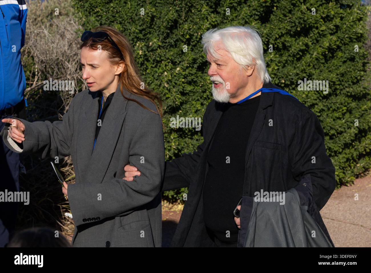 Paul Watson during public tribute to Brigitte Bardot at the Pré des ...