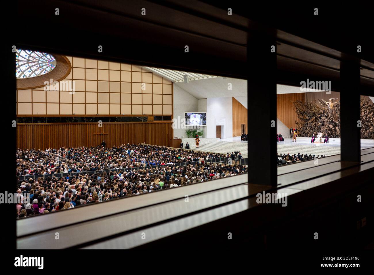 General view of Paul VI Hall during the Pope Leo XIV’s Wednesday ...