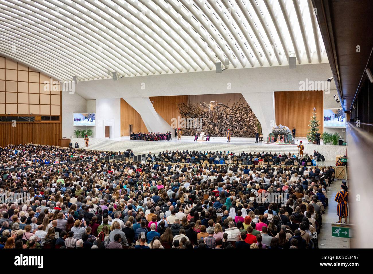General view of Paul VI Hall during the Pope Leo XIV’s Wednesday ...