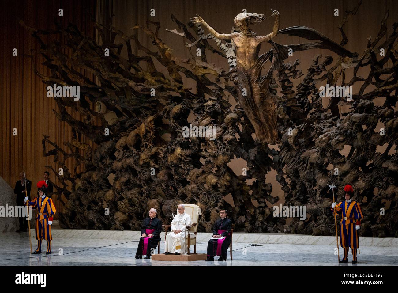 General view of Paul VI Hall during the Pope Leo XIV’s Wednesday ...