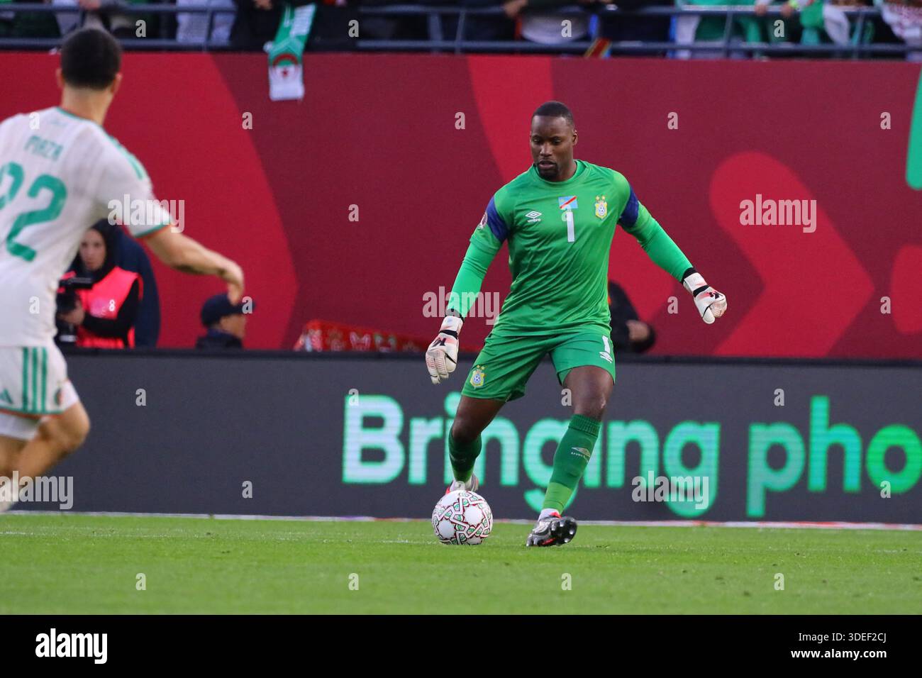 DR Congo goalkeeper Lionel Mpasi (1) during 2025 Africa Cup of Nations ...