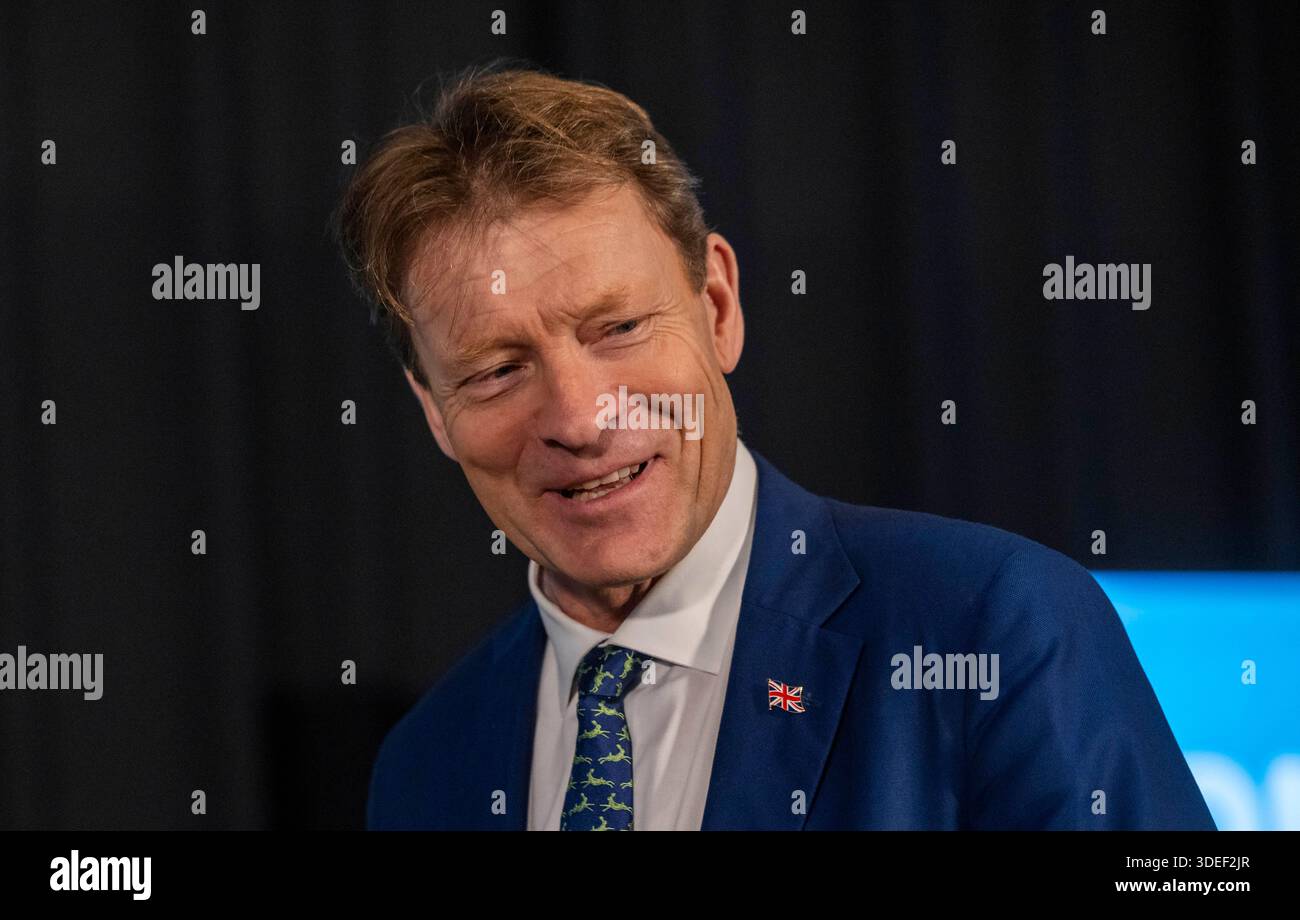 London, UK 7th Jan 2026 Richard Tice Nigel Farage, Leader of Reform ...