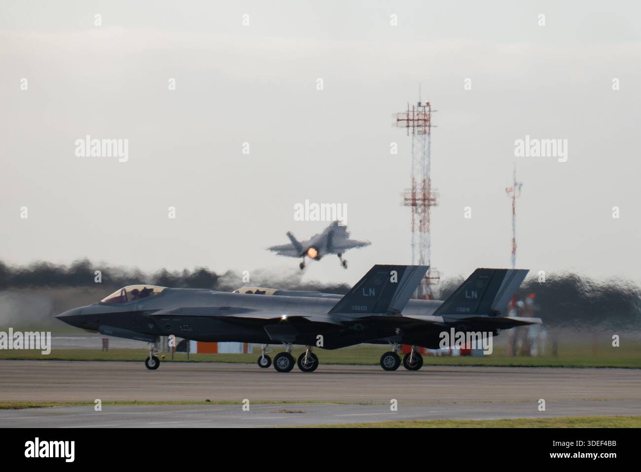Lakenheath, UK, 7 January, 2026. USAF F35 Lightnings at RAF Lakenheath ...