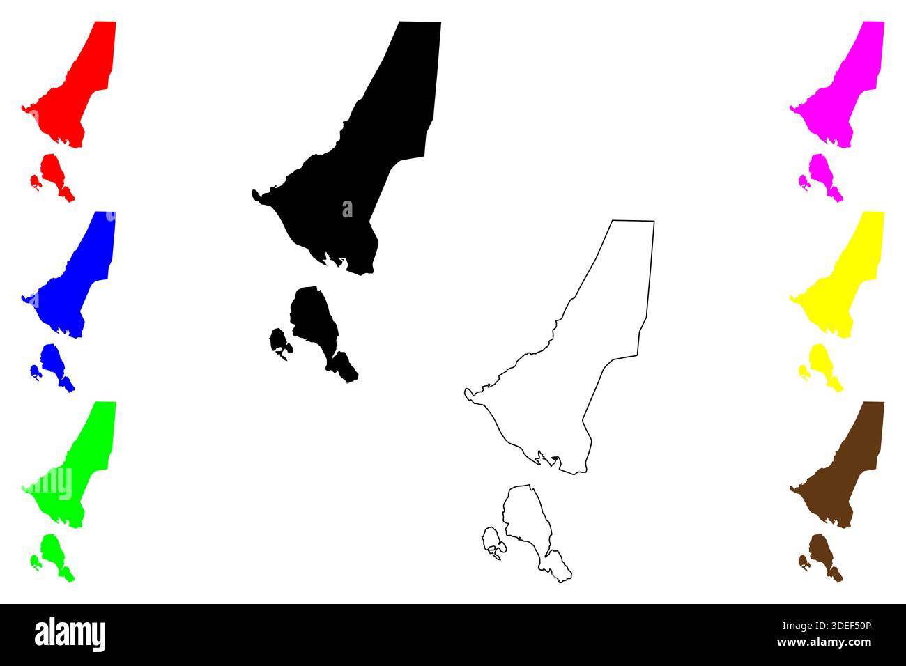 Occidental mindoro vector outline map hi-res stock photography and ...