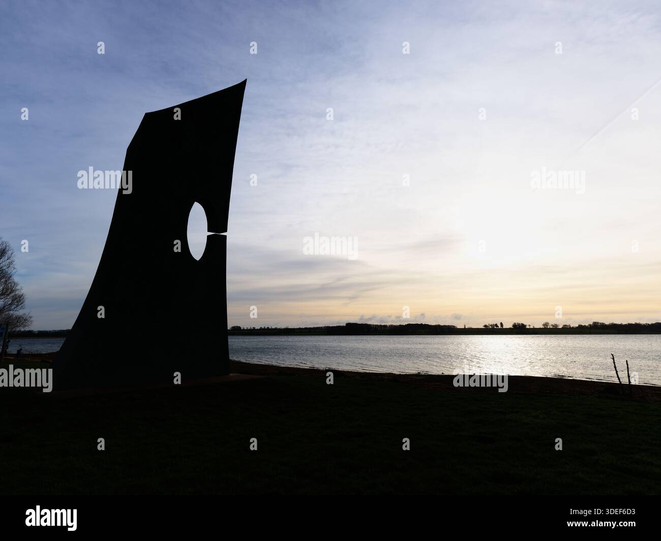 Rutland water lake reservoir water england cold leafless winter hi-res ...