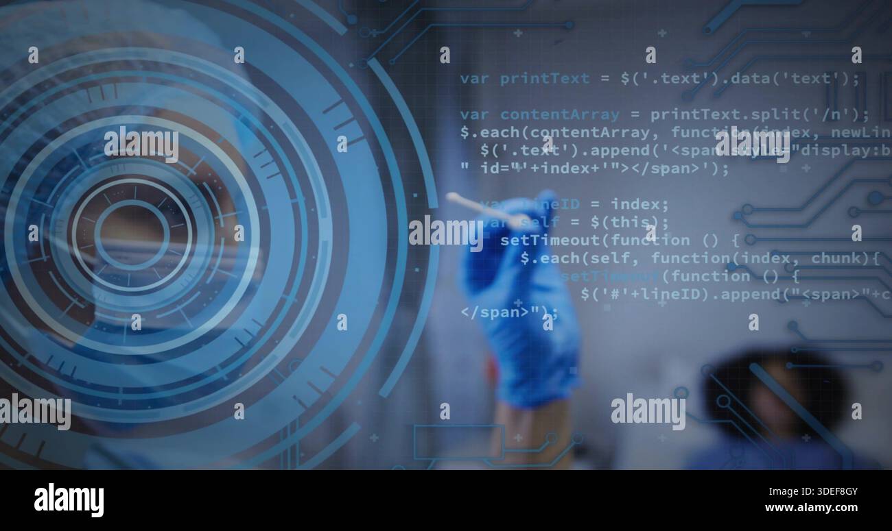 Closeup eye biometric hud overlay hi-res stock photography and images ...