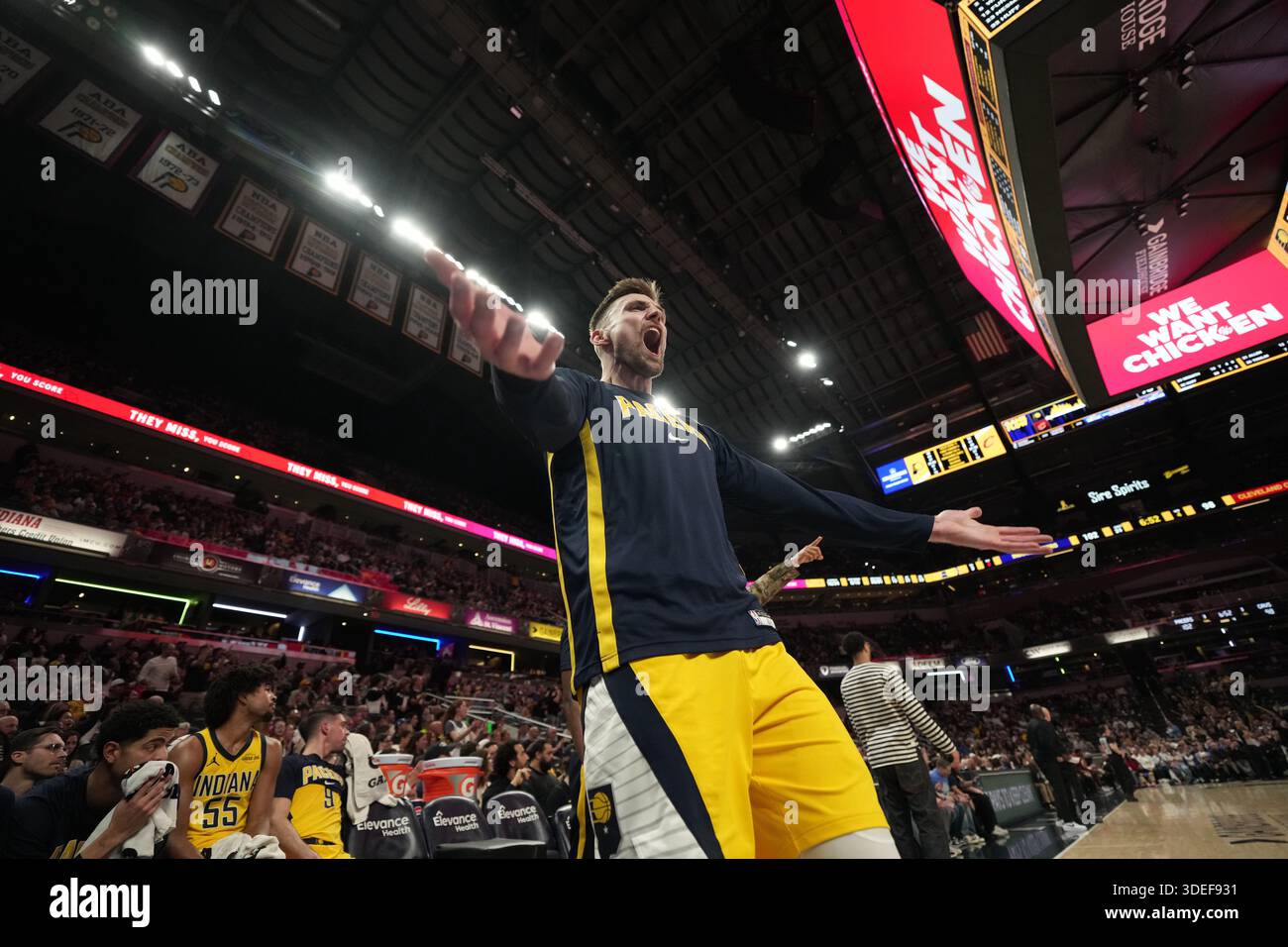 Indiana Pacers center Micah Potter (11) during an NBA basketball game ...
