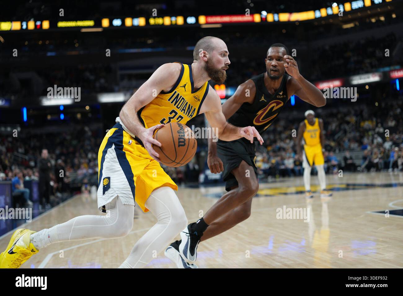 Indiana Pacers center Jay Huff (32) in action during an NBA basketball ...