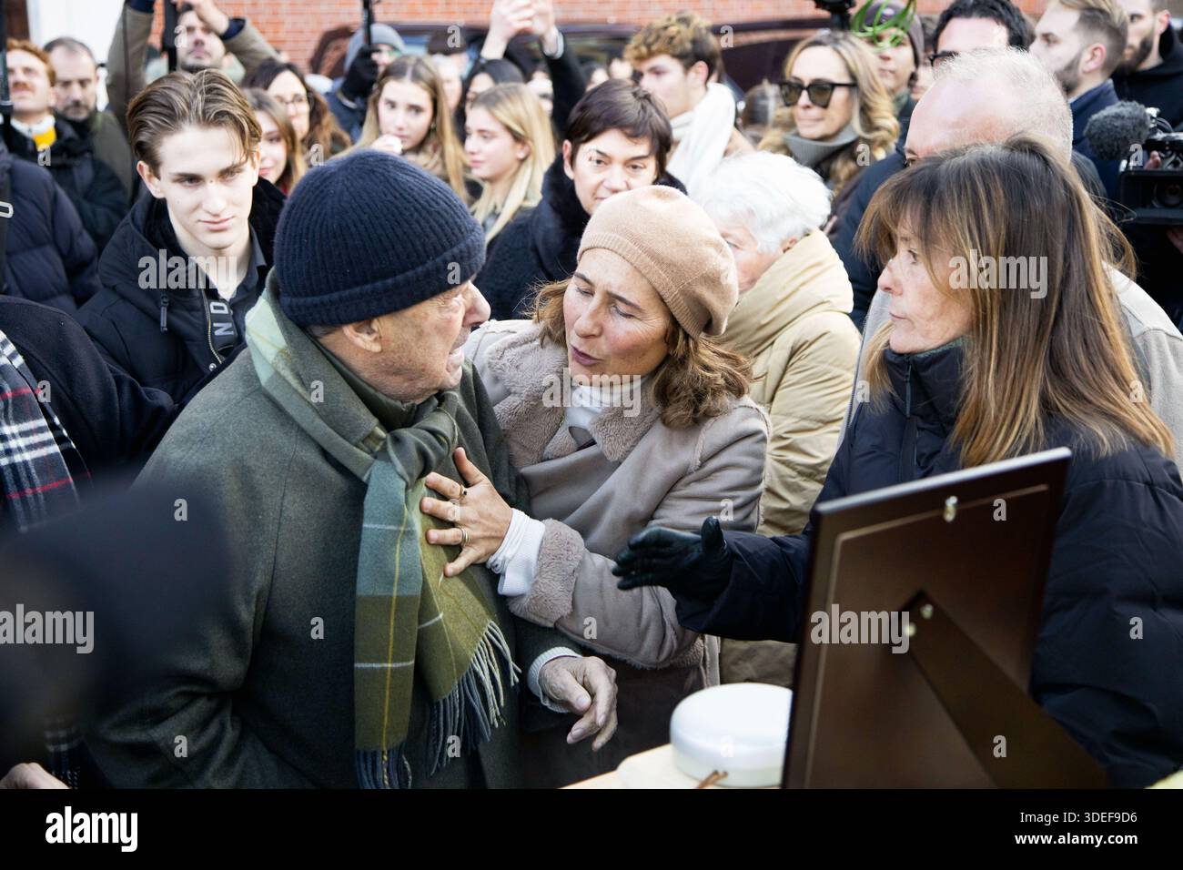 Milan, Basilica of Sant'Ambrogio. Funeral of Achille Barosi, sixteen ...