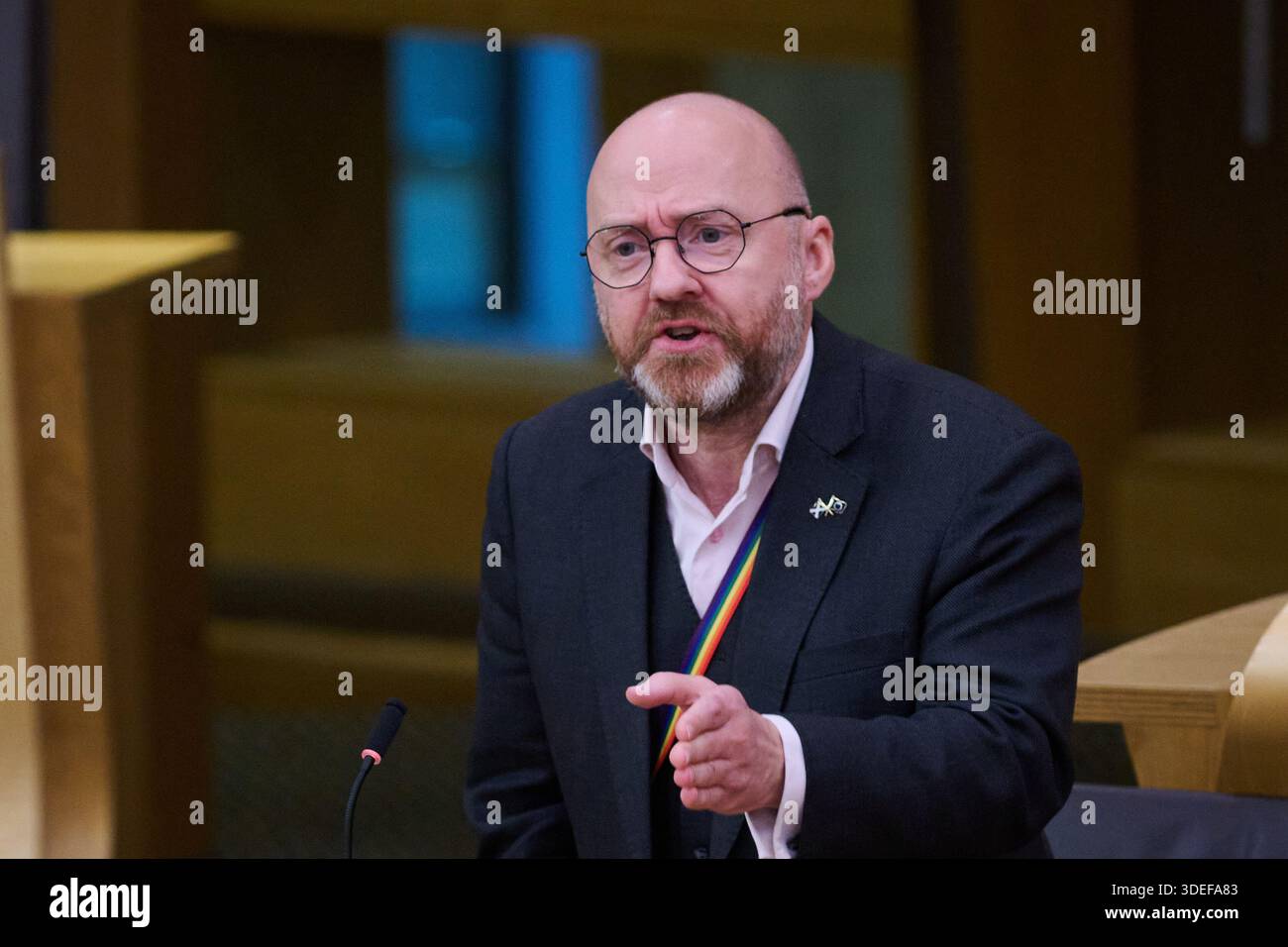 Edinburgh Scotland, UK 07 January 2026. Patrick Harvie MSP at the ...