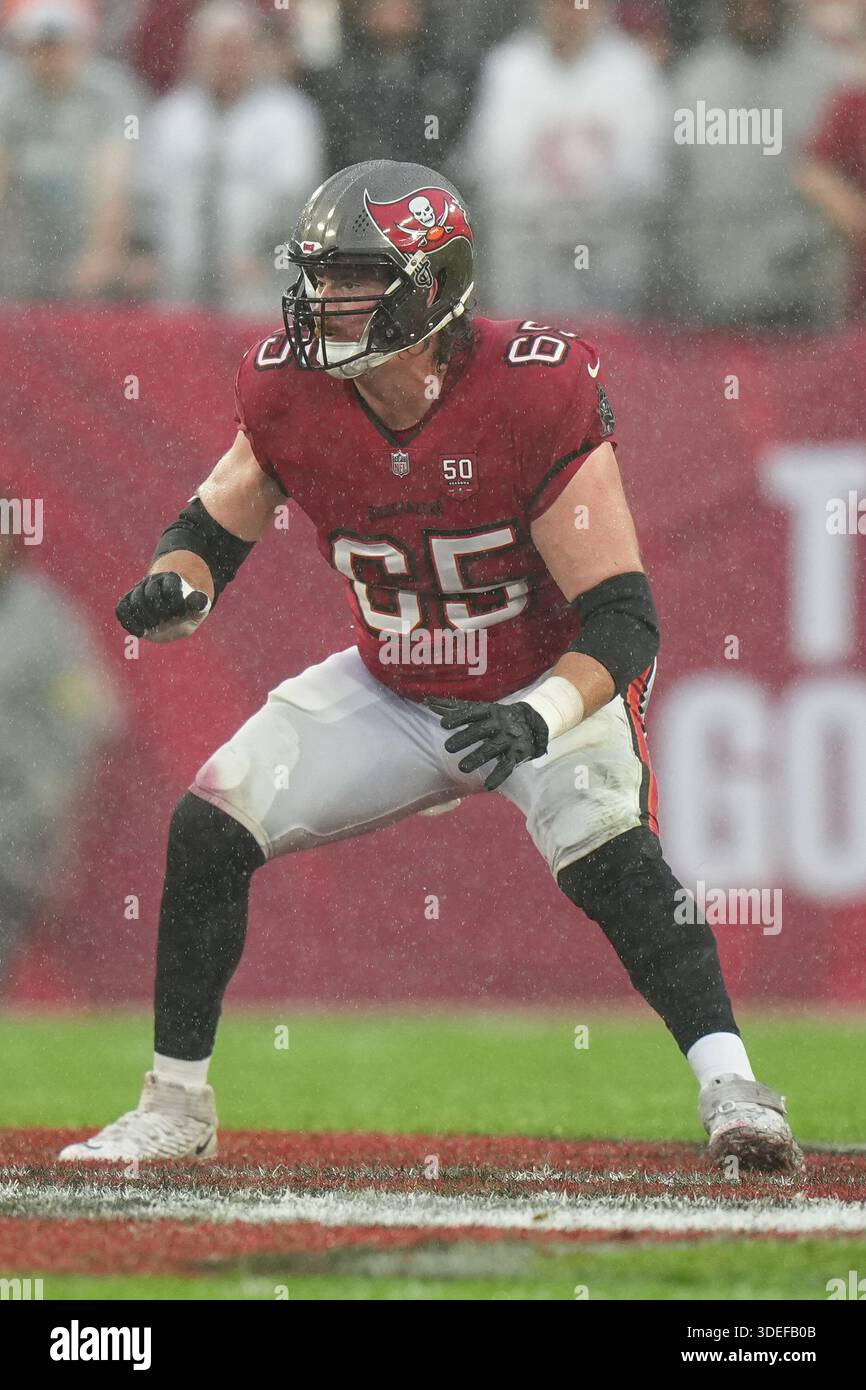 Tampa Bay Buccaneers guard Dan Feeney (65) protects the pocket during ...