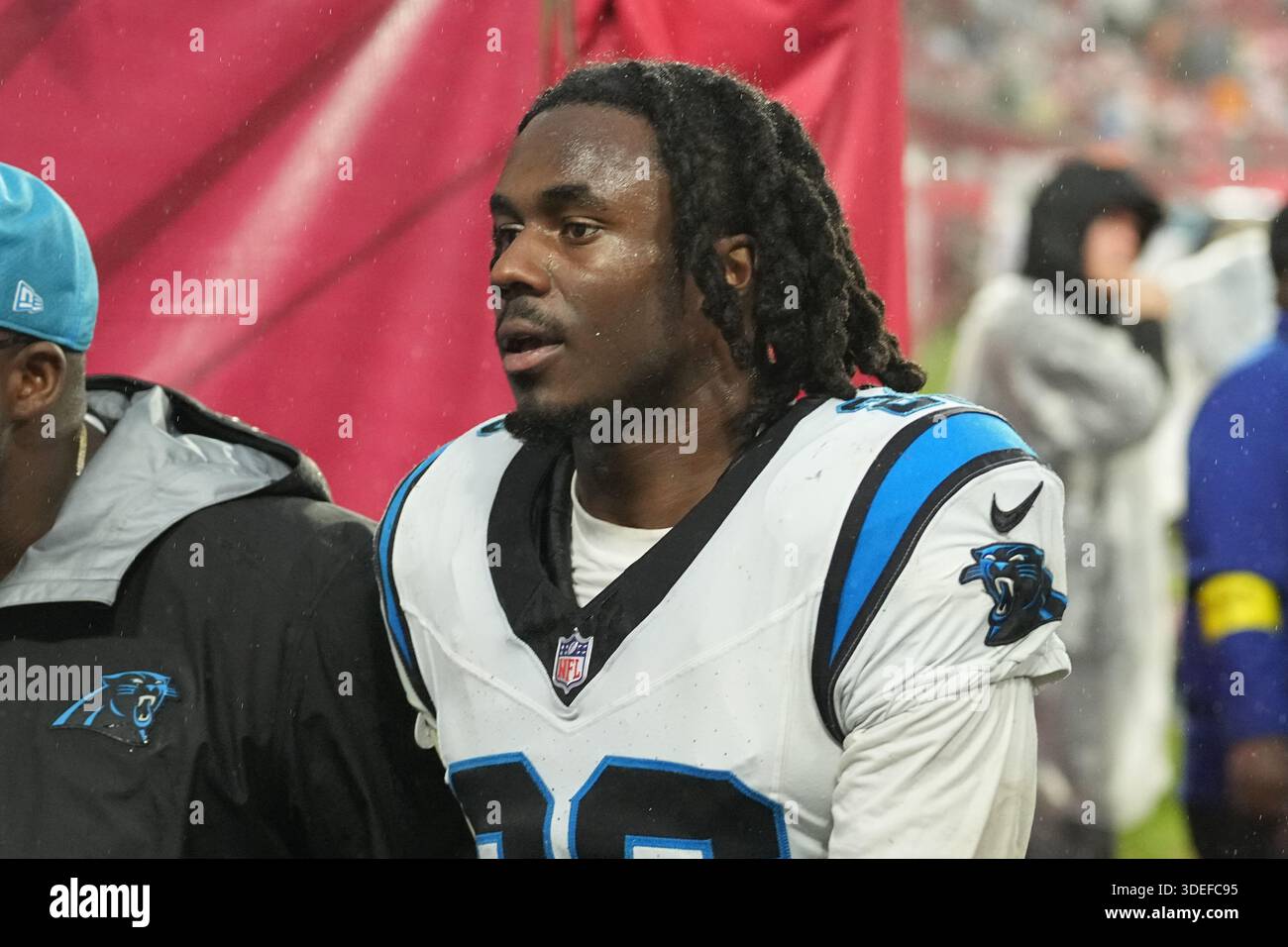 Carolina Panthers cornerback Chau Smith-Wade (26) goes to the locker ...