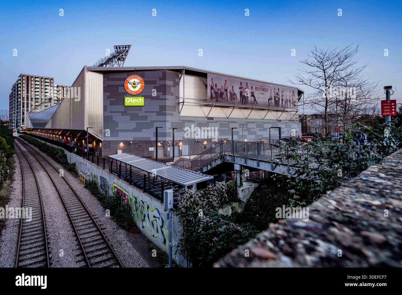 A ground shot showing the stadium during the Premier League match ...