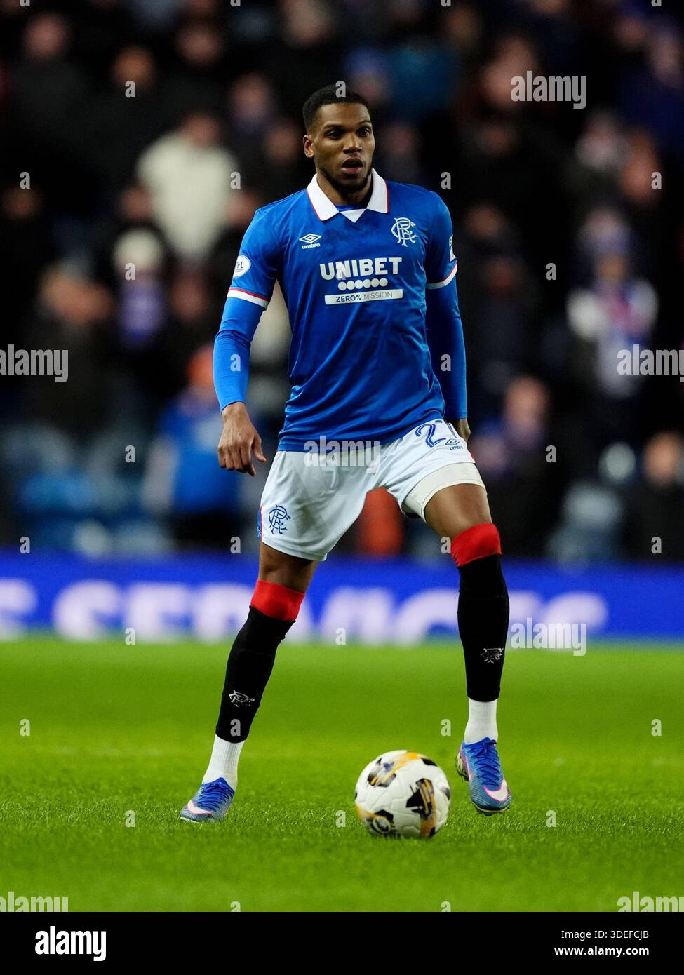 Rangers' Dujon Sterling during the William Hill Premiership match at ...