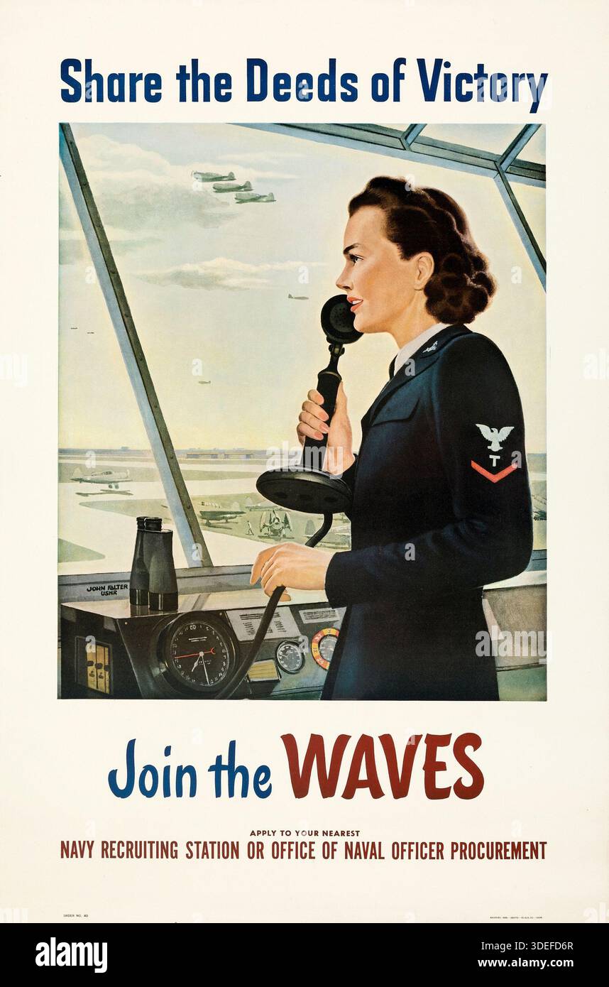 American World War II Propaganda Poster (U.S. Navy, 1943). Recruiting ...