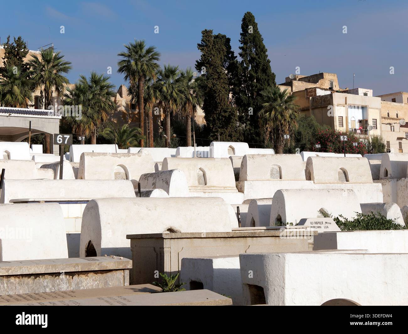 Jewish cemetery, Mellah, historic Jewish quarter, Fez or Fes, Kingdom ...