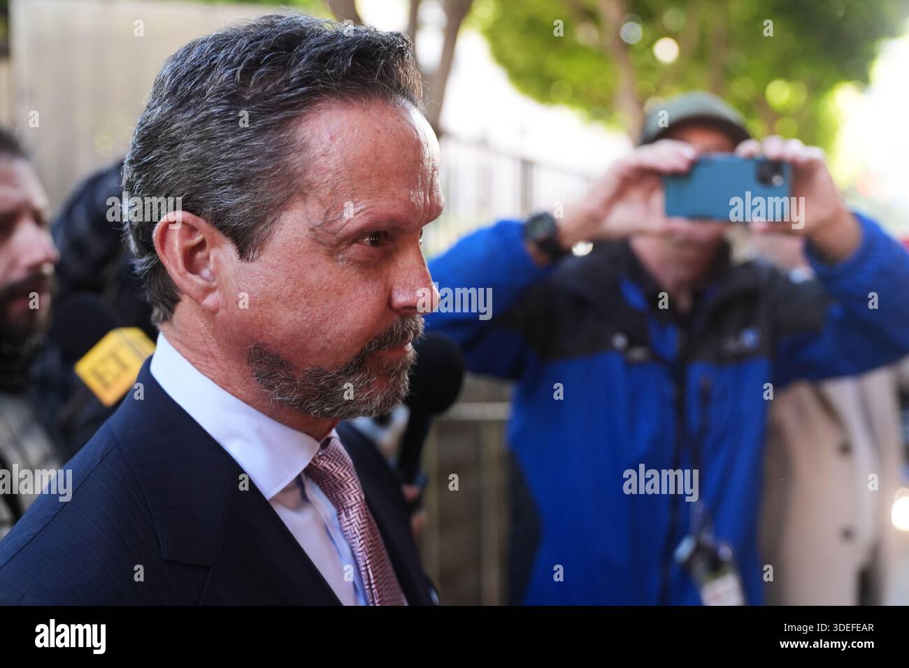 Alan Jackson, the attorney for Nick Reiner, arrives in court for Reiner ...