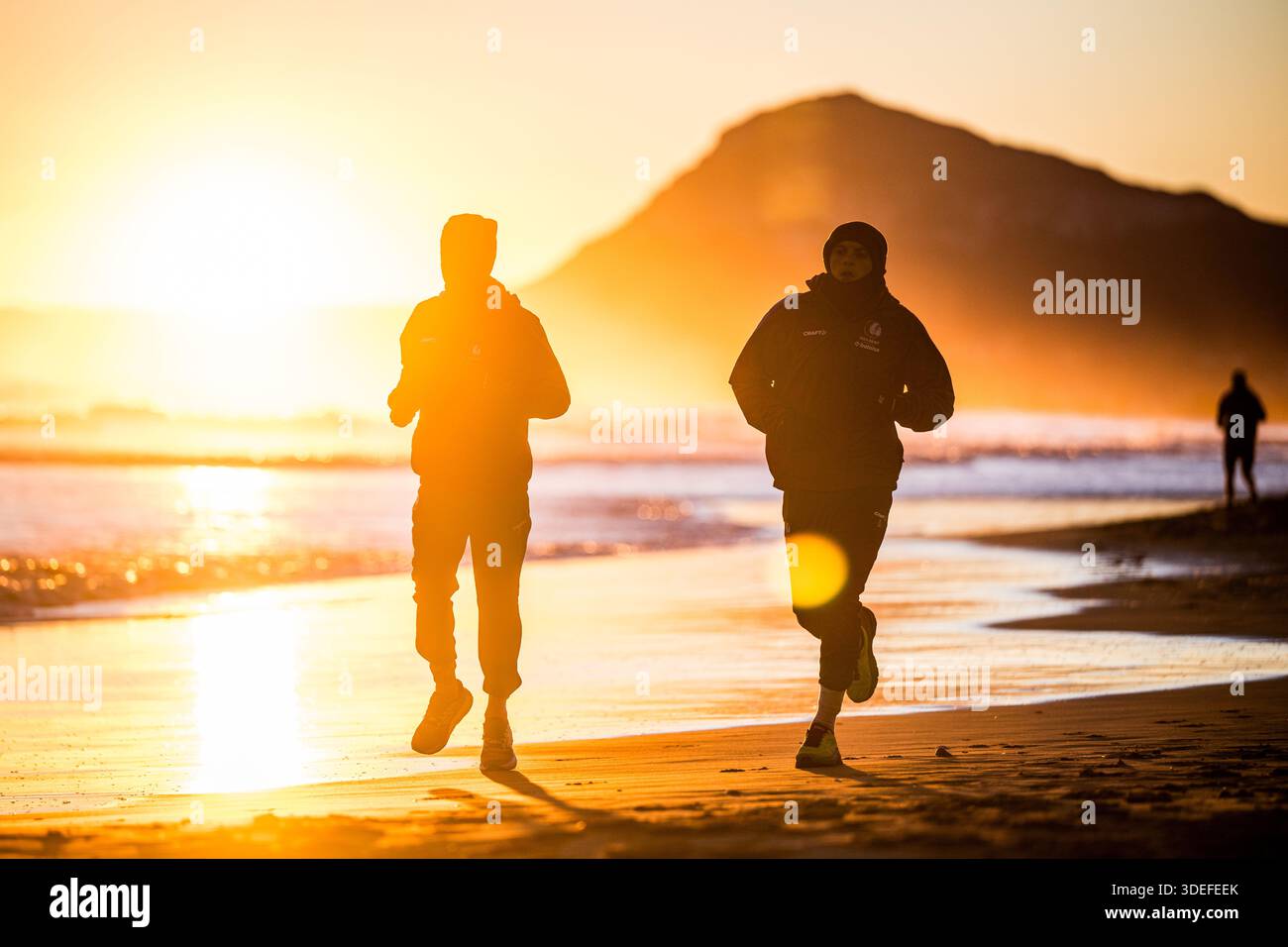 Gent's Max Dean pictured during a sunrise morning run at the winter ...