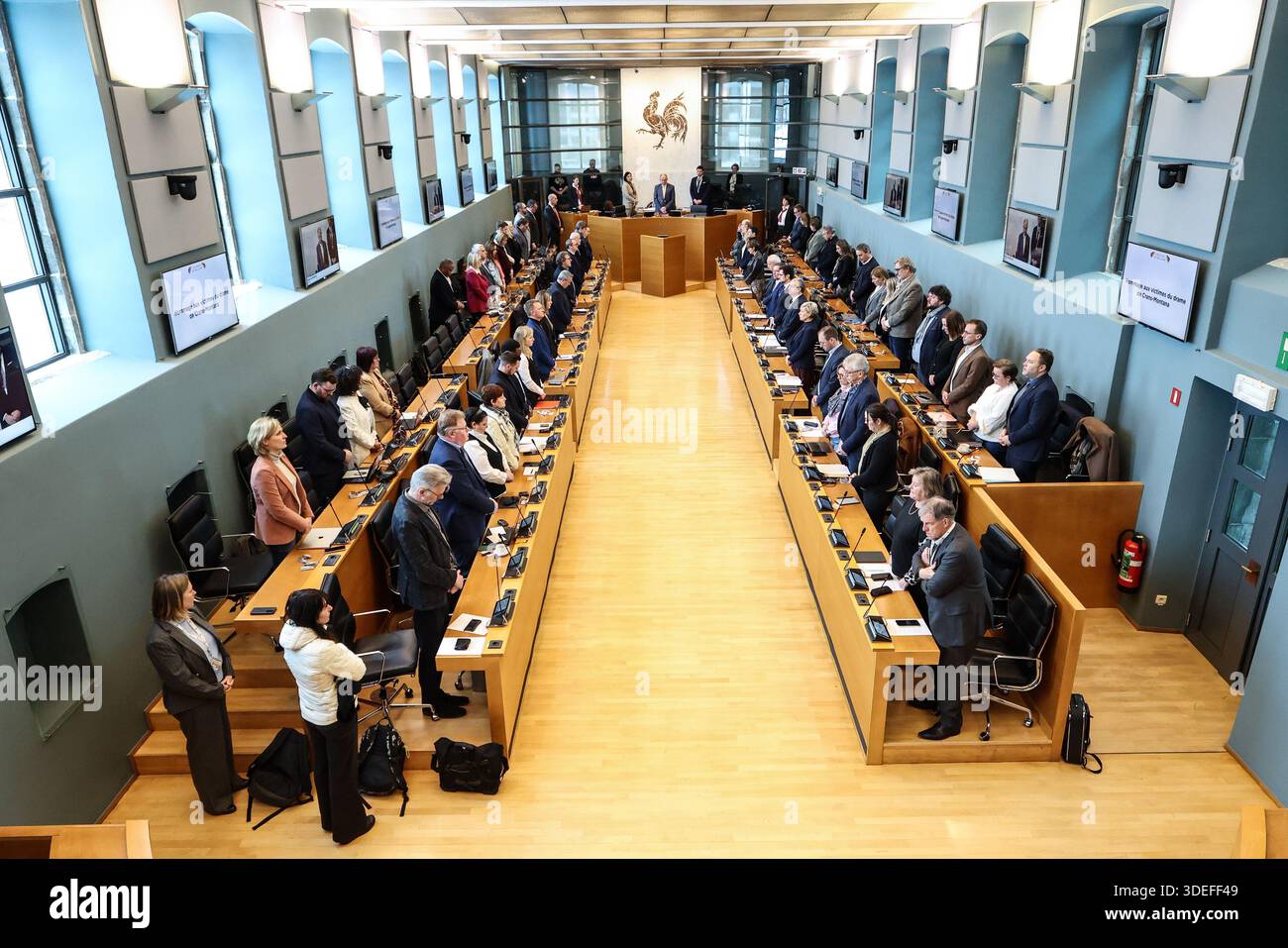 this picture shows a plenary session of the Walloon Parliament in Namur ...