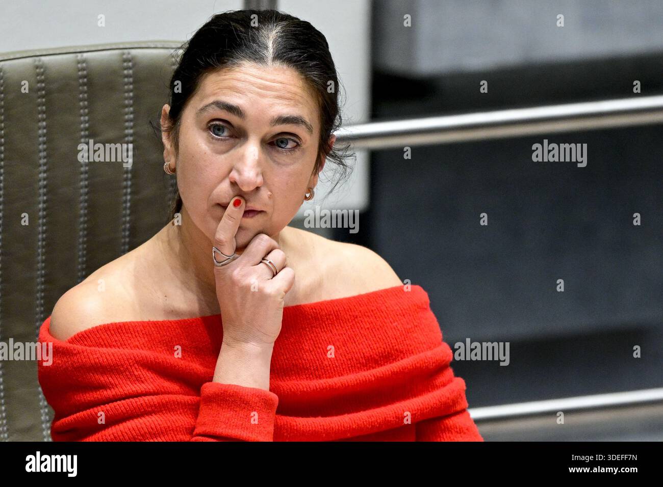 Flemish Minister for Education and Work Zuhal Demir pictured during a ...
