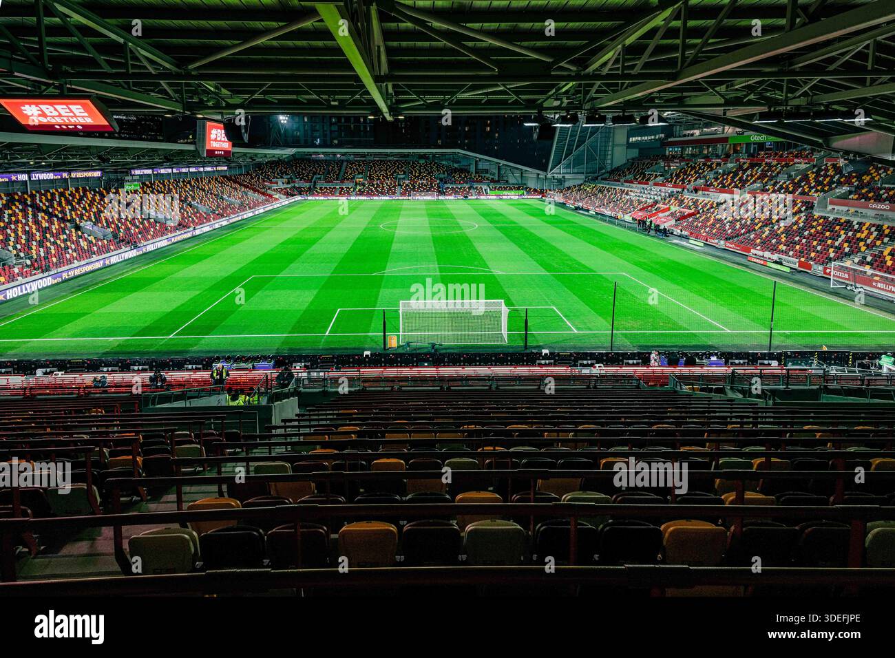 A ground shot showing the pitch during the Premier League match ...