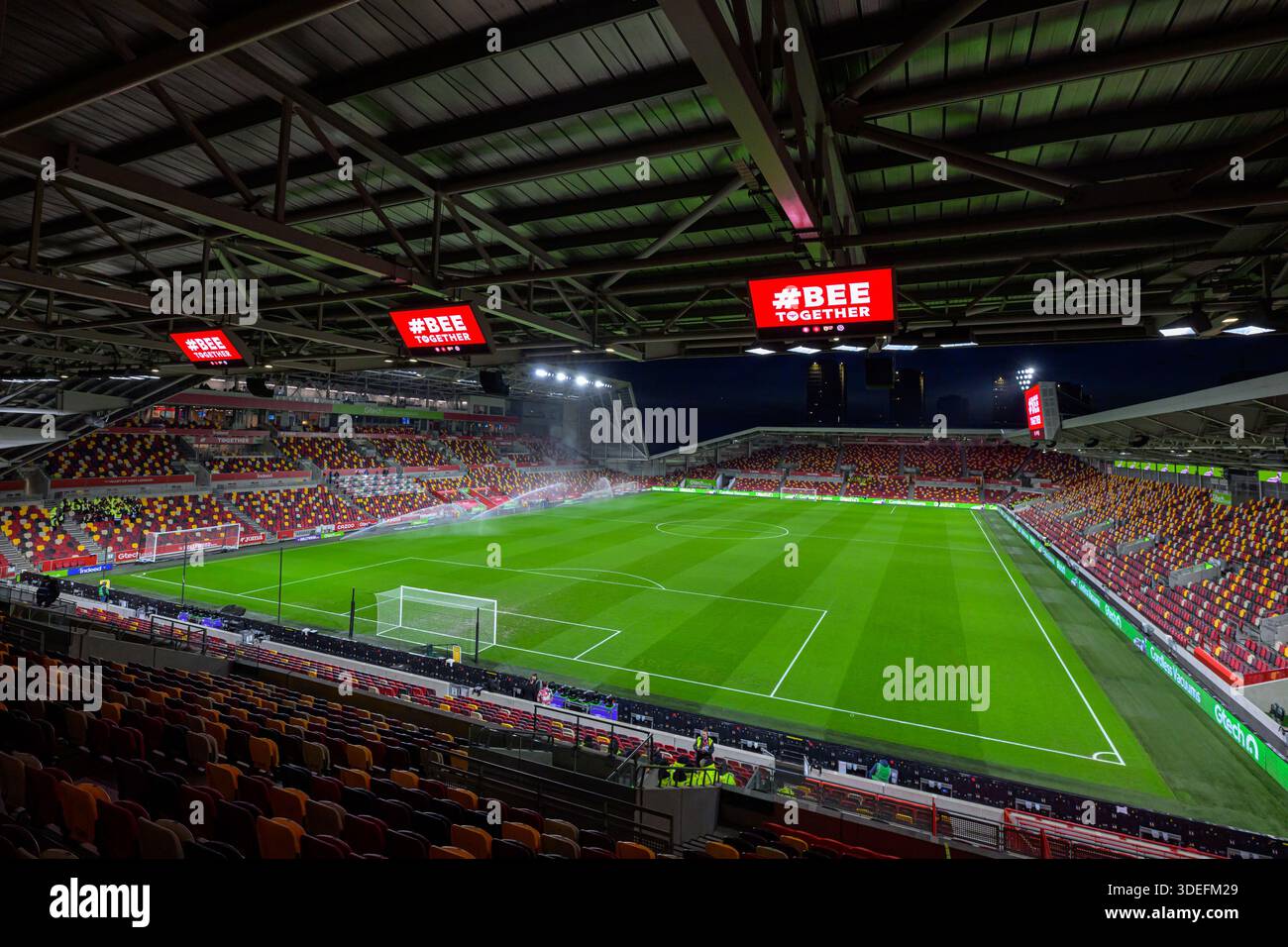 General view inside Gtech Community Stadium before the Premier League ...