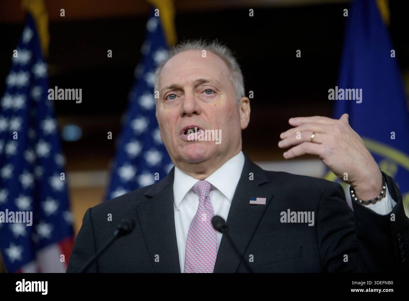 House Majority Leader Steve Scalise, R-La., speaks during a news ...