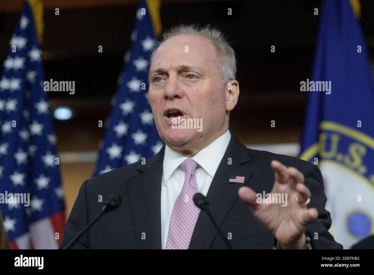 House Majority Leader Steve Scalise, R-La., speaks during a news ...