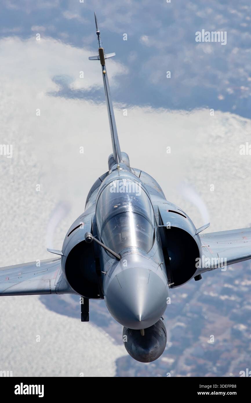 Air-to-air image showing a Dassault Mirage 2000-5BG of the Hellenic Air ...