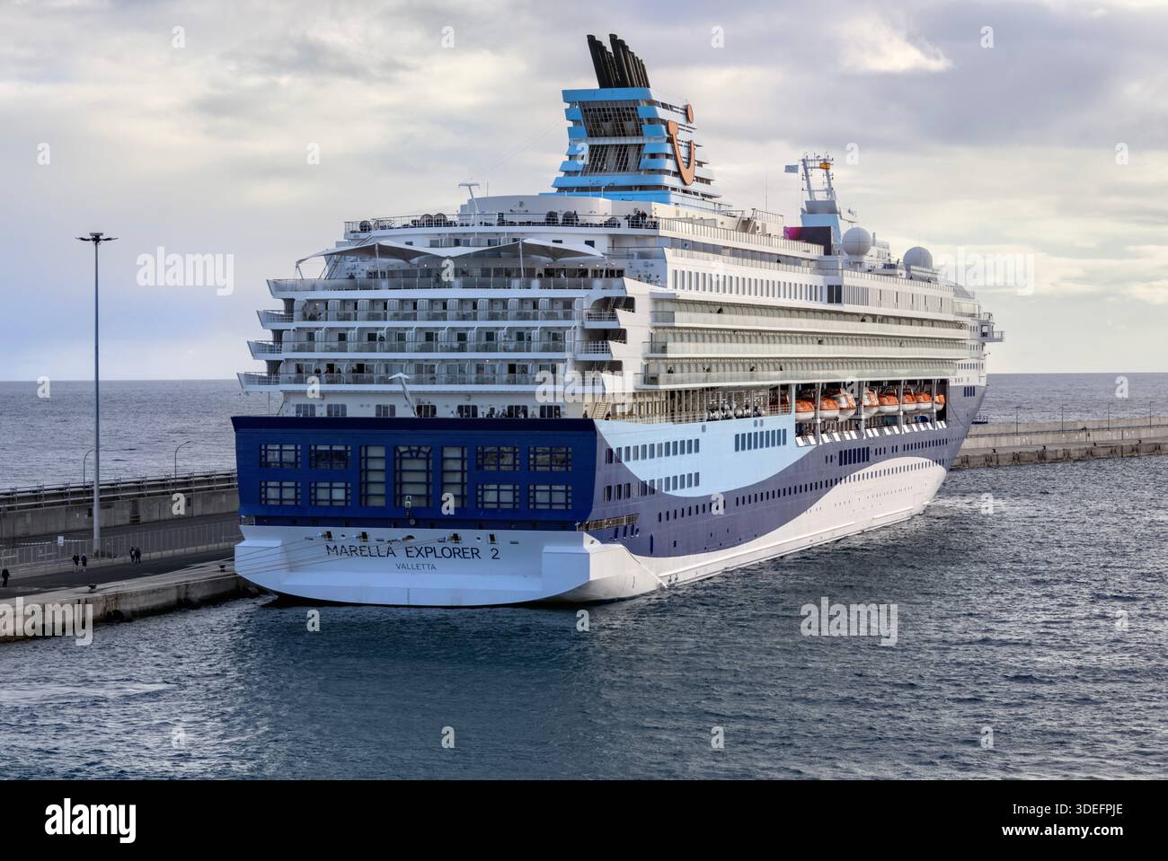 Tui Cruise Ship Marella Explorer 2 docked at Port of los Marmoles ...