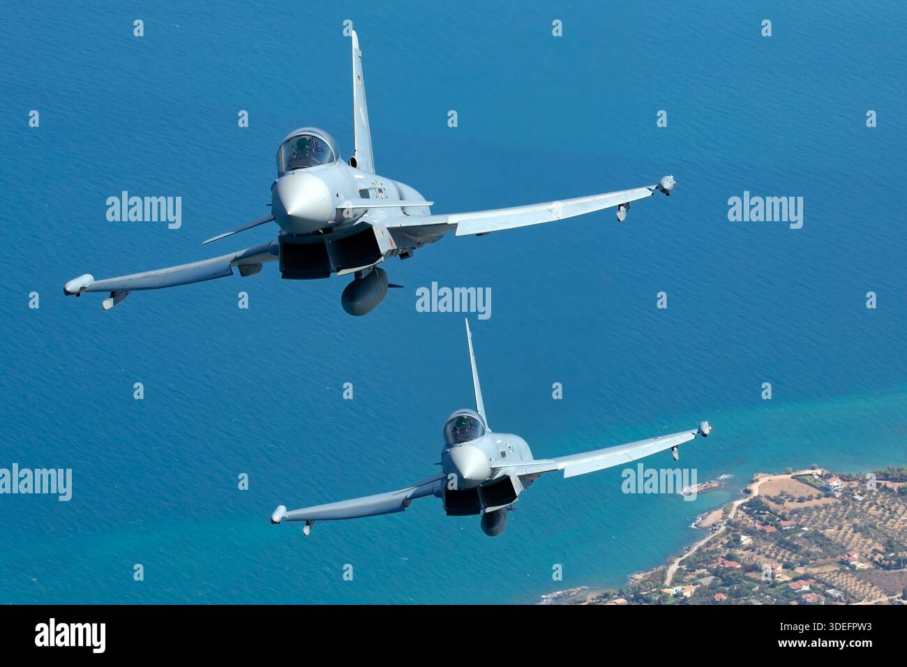 The image shows a Luftwaffe Eurofighter EF-2000 Typhoon S formation ...