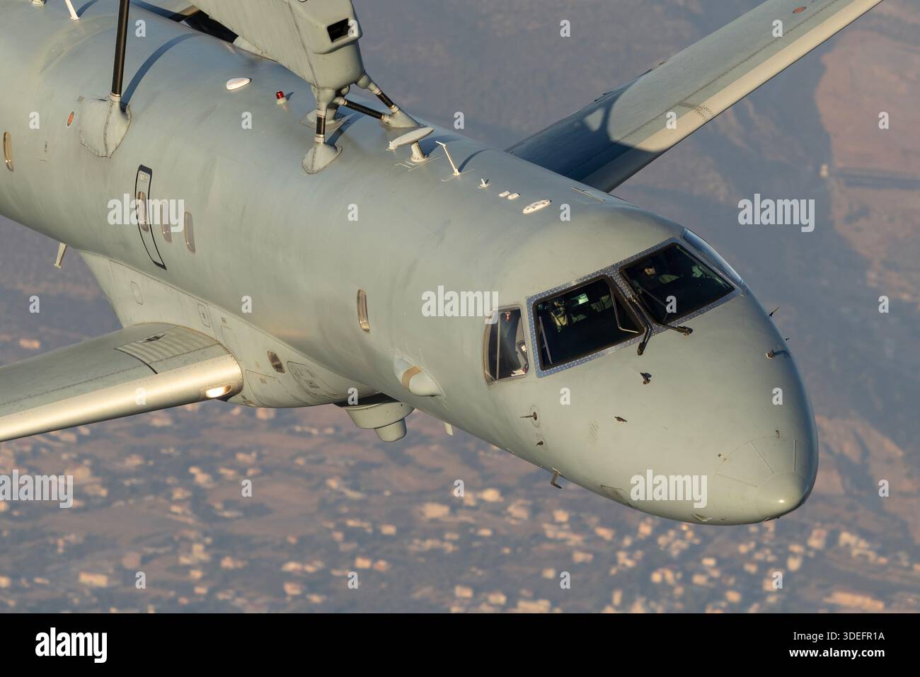 The image shows a Hellenic Air Force Embraer EMB-145H Airborne Early ...