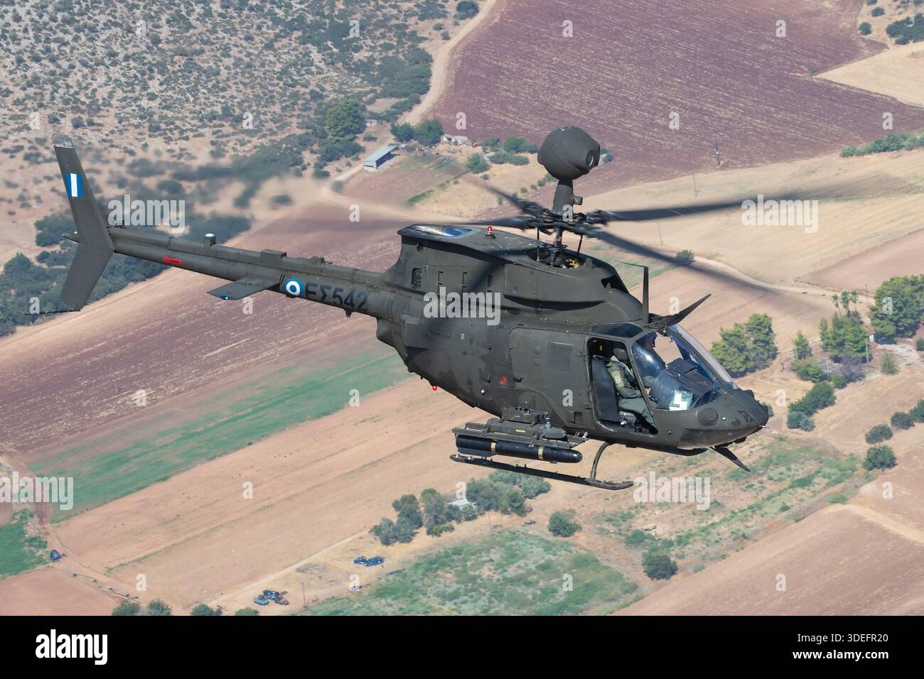 Air-to-air image of Hellenic Air Force Bell OH-58D Kiowa Warrior ...