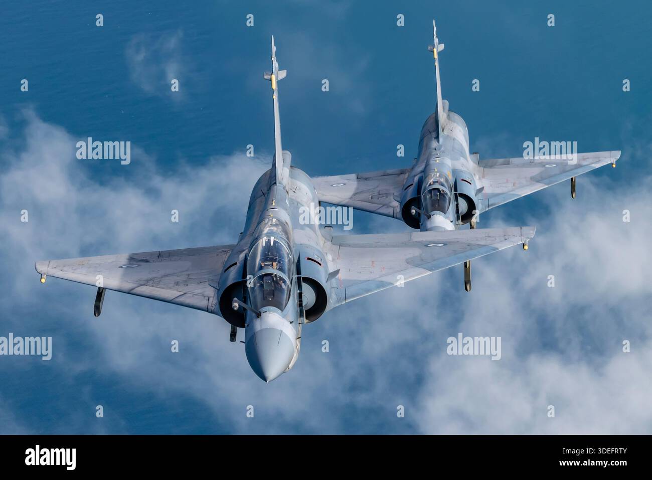 This image captures a formation of Hellenic Air Force Dassault Mirage ...
