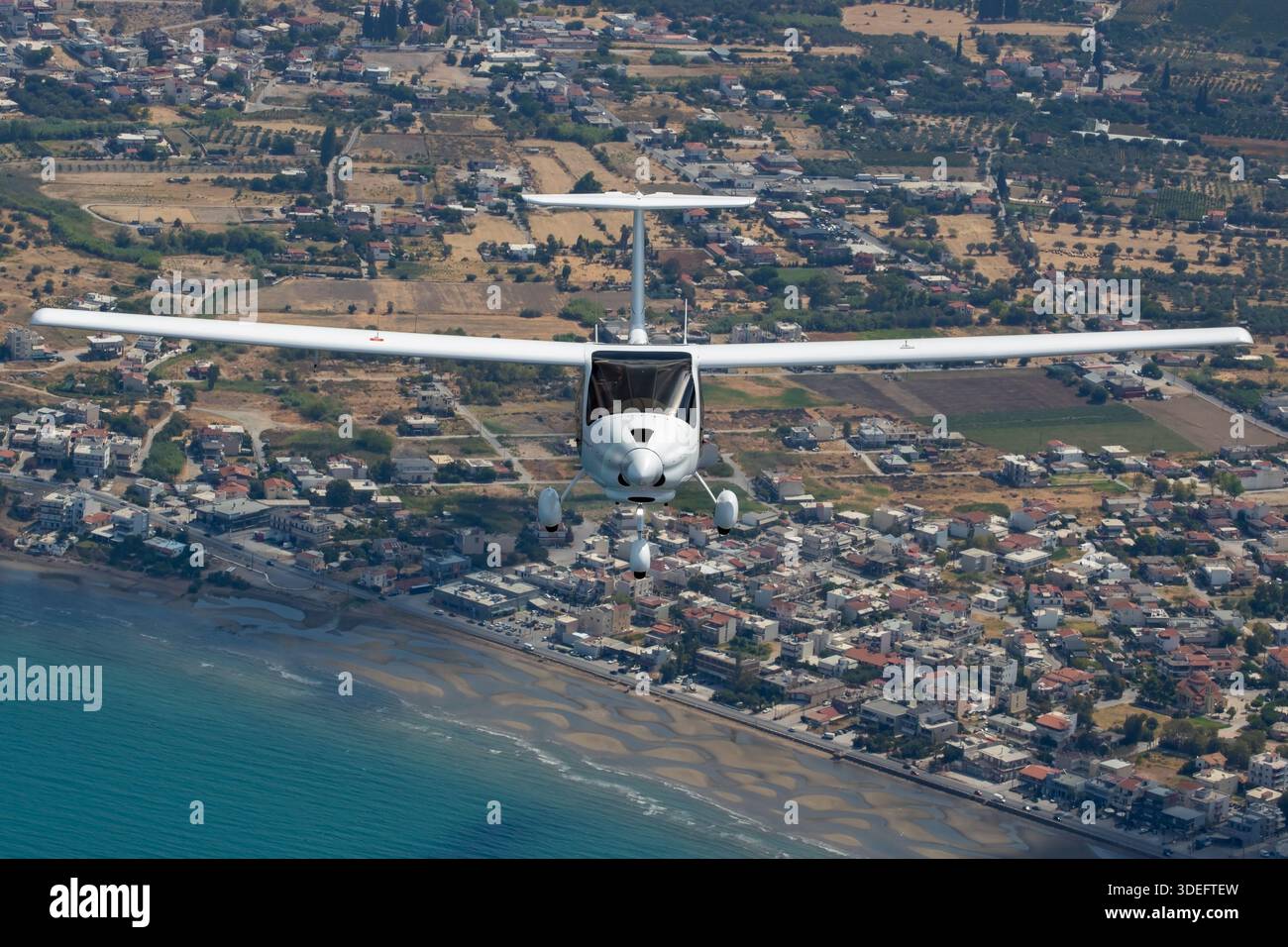 Air-to-air photograph of a Pipistrel Virus SW light aircraft operated ...
