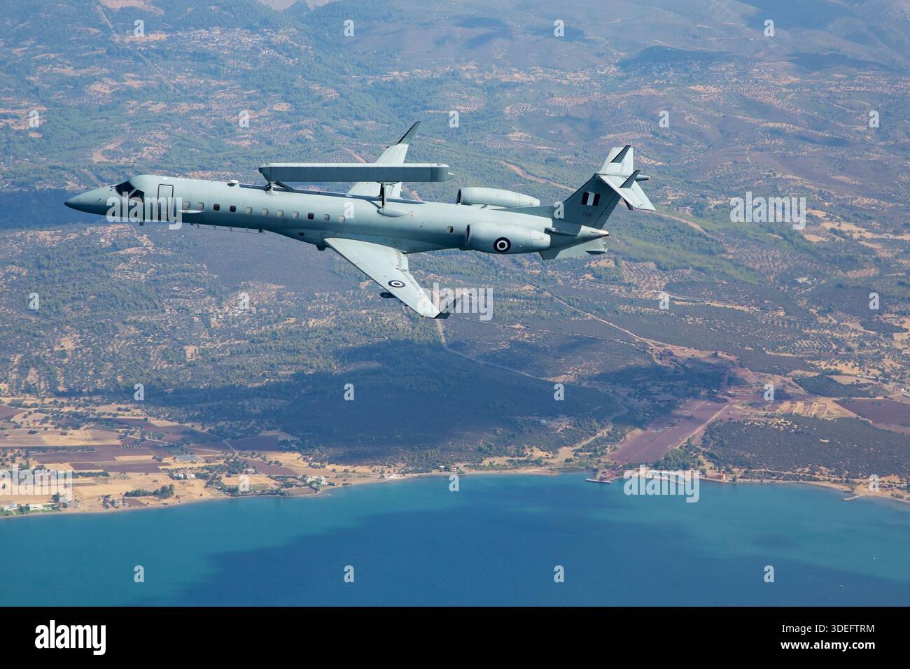 The Hellenic Air Force Embraer EMB‑145H AEW&C Erieye aircraft, operated ...