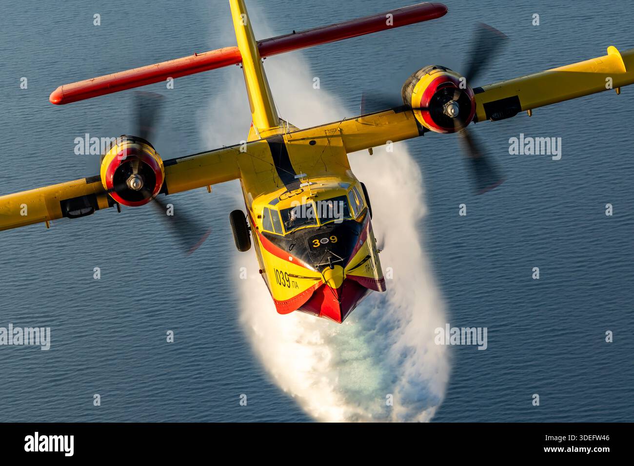 The Greek Air Force Canadair CL-215-II amphibious firefighting aircraft ...
