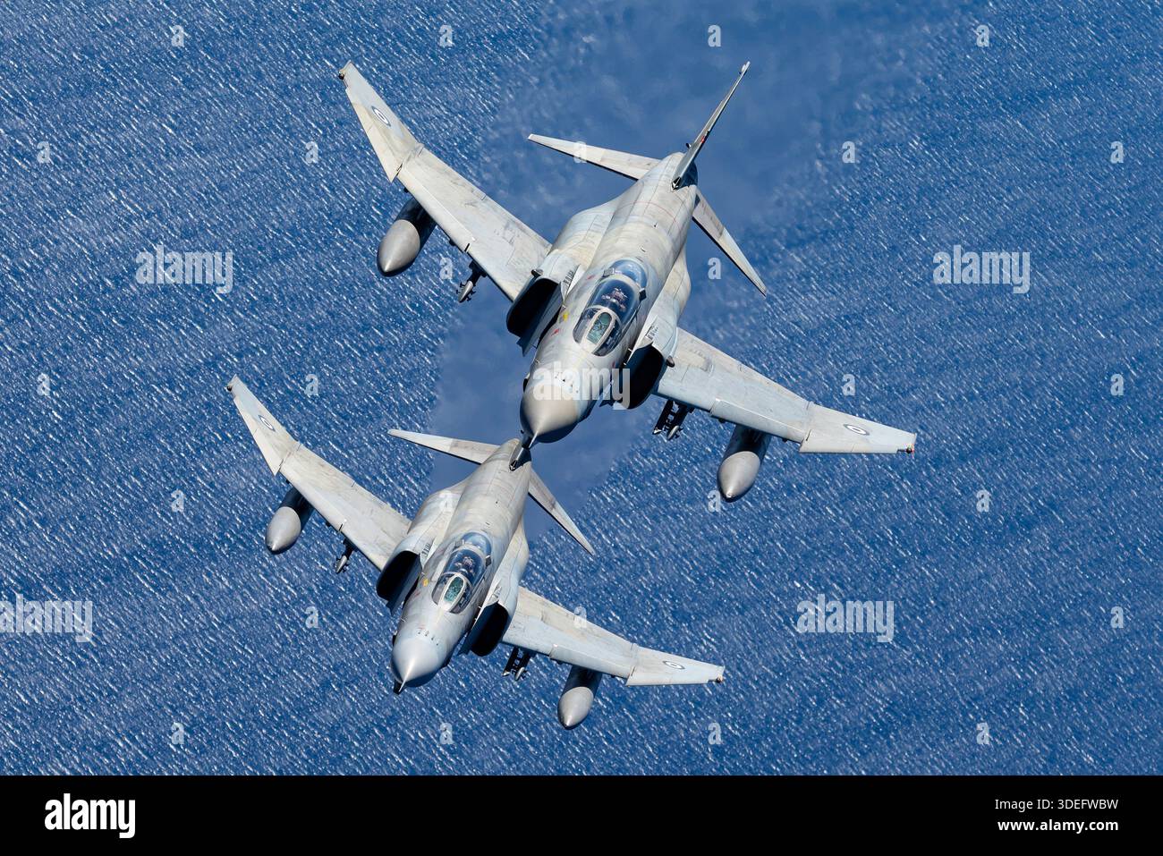 Air-to-air photograph showing a formation of Hellenic Air Force ...