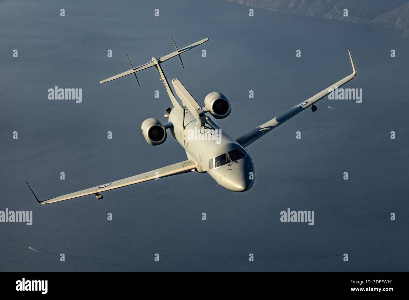 The image shows a Hellenic Air Force Embraer EMB-145H Airborne Early ...