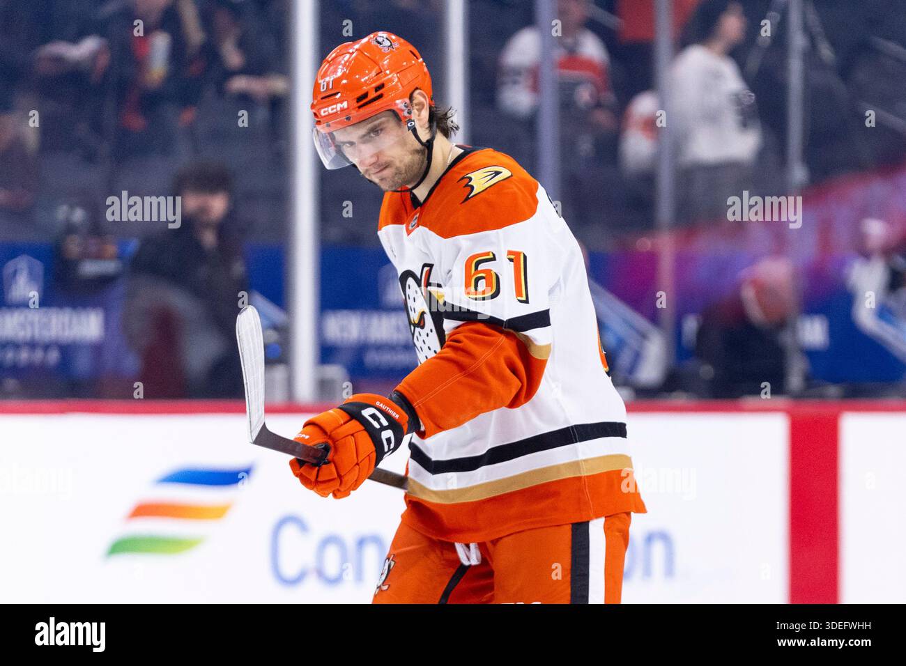 Anaheim Ducks' Cutter Gauthier in action during the second period of an ...