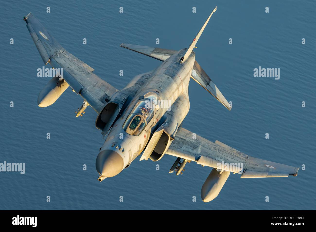 Air to air view of a Hellenic Air Force McDonnell Douglas F-4E Phantom ...
