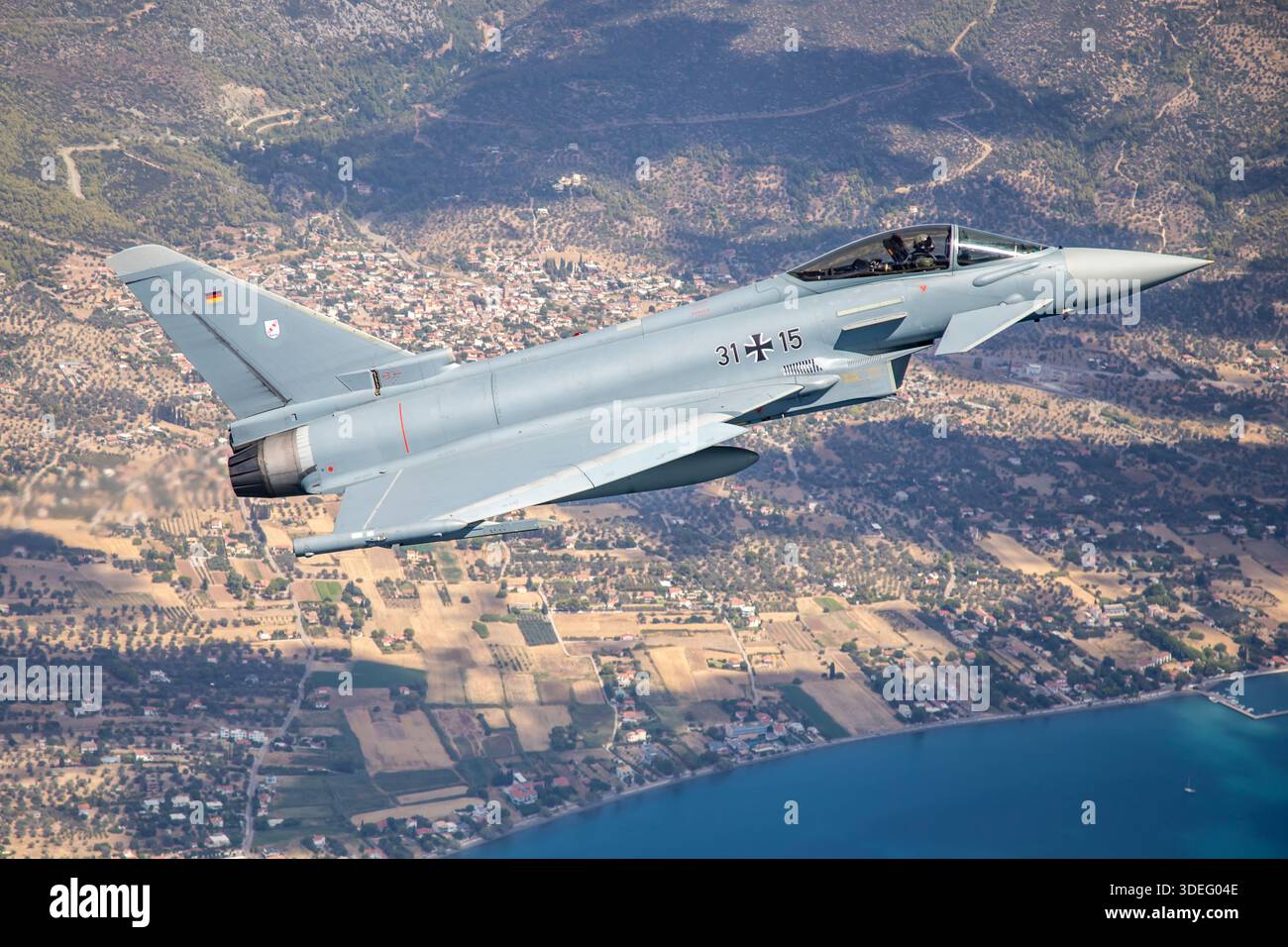 Air-to-air view of a German Air Force Eurofighter EF-2000 Typhoon S ...
