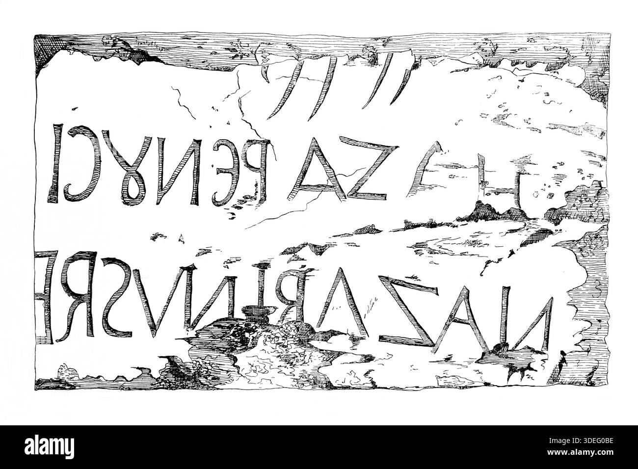 Illustration of the Titulus Crucis (Title of the Cross) kept in the ...