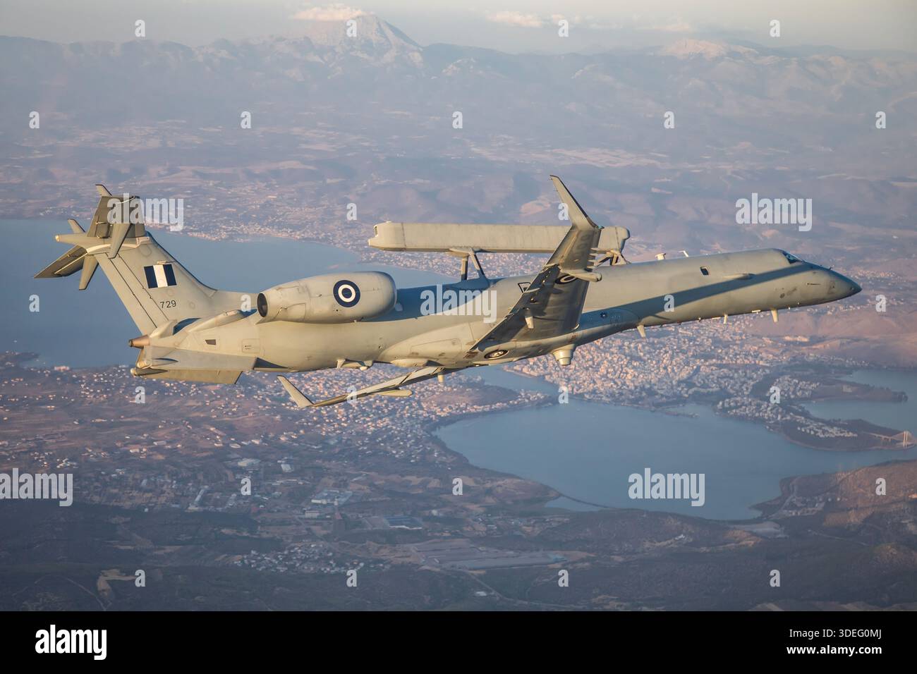 A Hellenic Air Force Embraer EMB-145H AEW&C, registration 729, serial ...